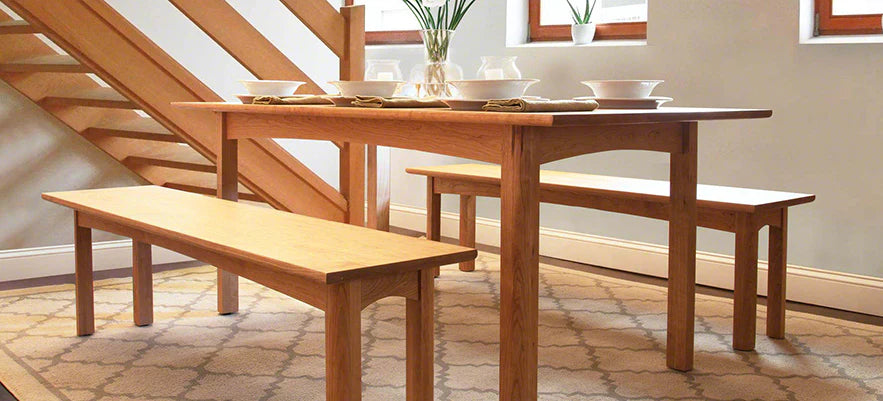 Handcrafted Wood Dining Benches | Vermont Woods Studios