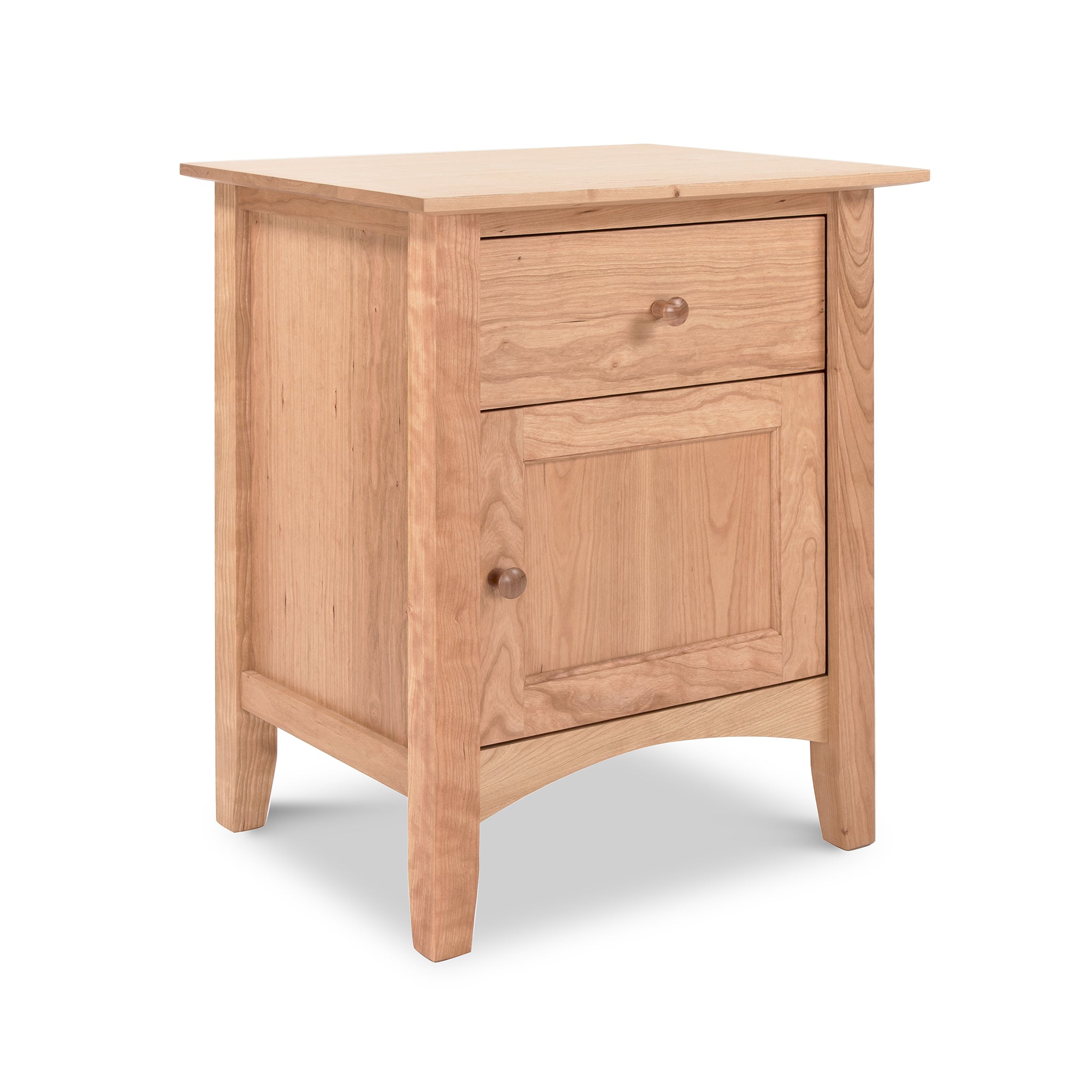 American Shaker 1-Drawer Nightstand with Door by Maple Corner Woodworks ...