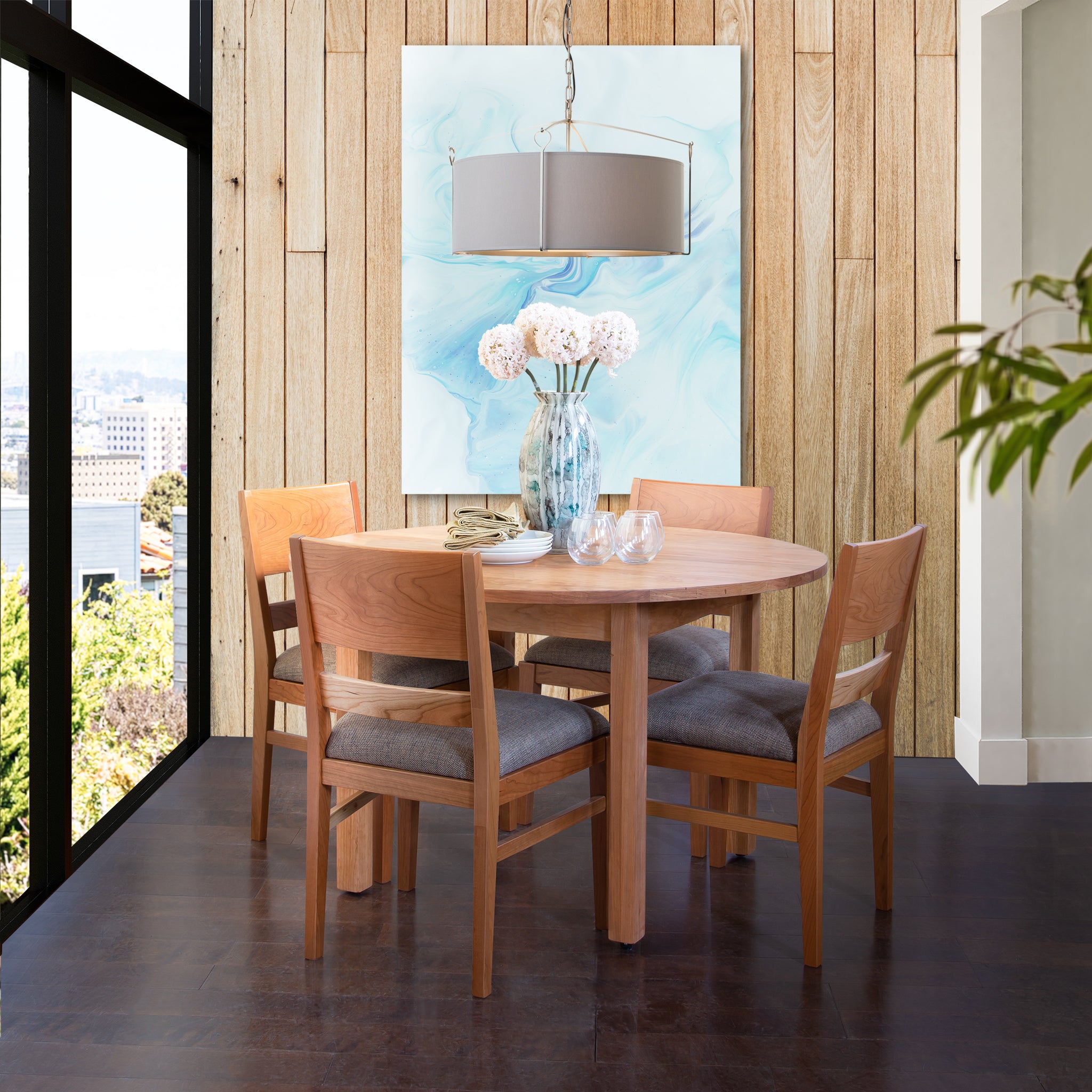 Burlington Shaker Round Solid Top Dining Table – Vermont Woods Studios