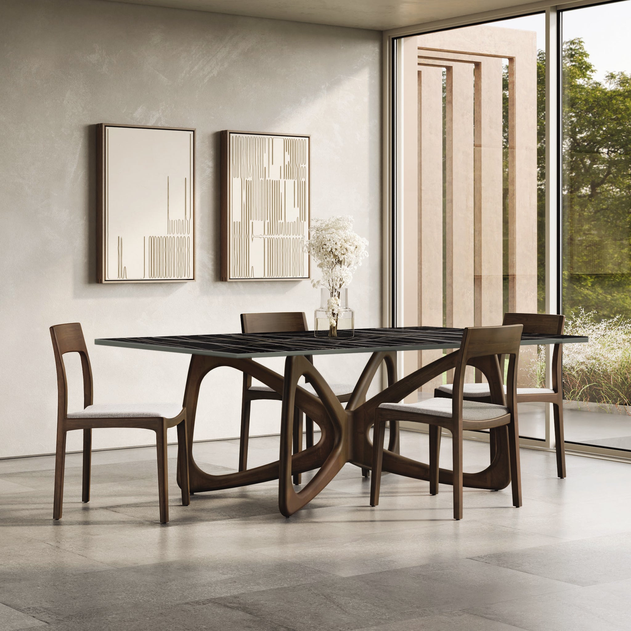 Butterfly Sintered Stone Top Table by Copeland – Vermont Woods Studios
