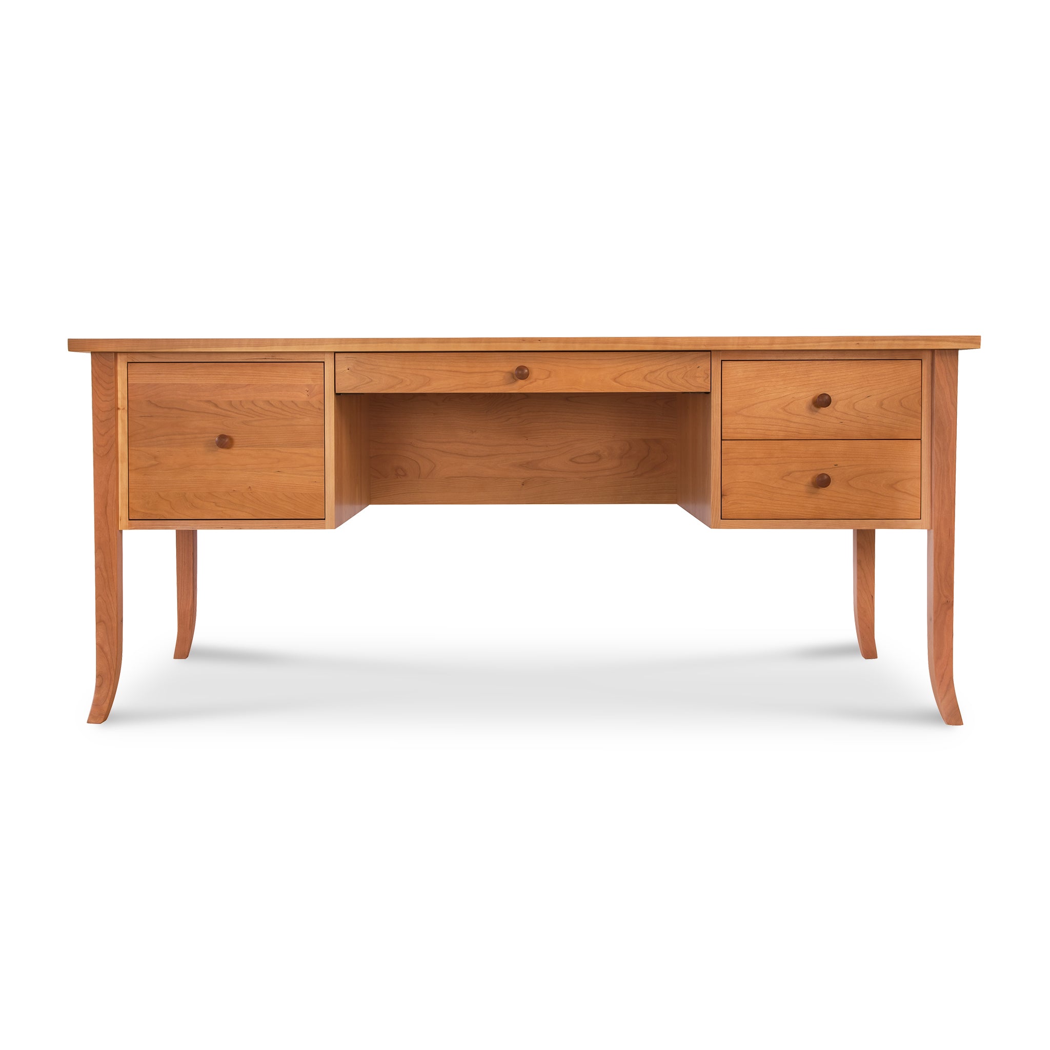 Large Wood Flare Leg Executive Desk by Lyndon Furniture | Vermont Woods ...