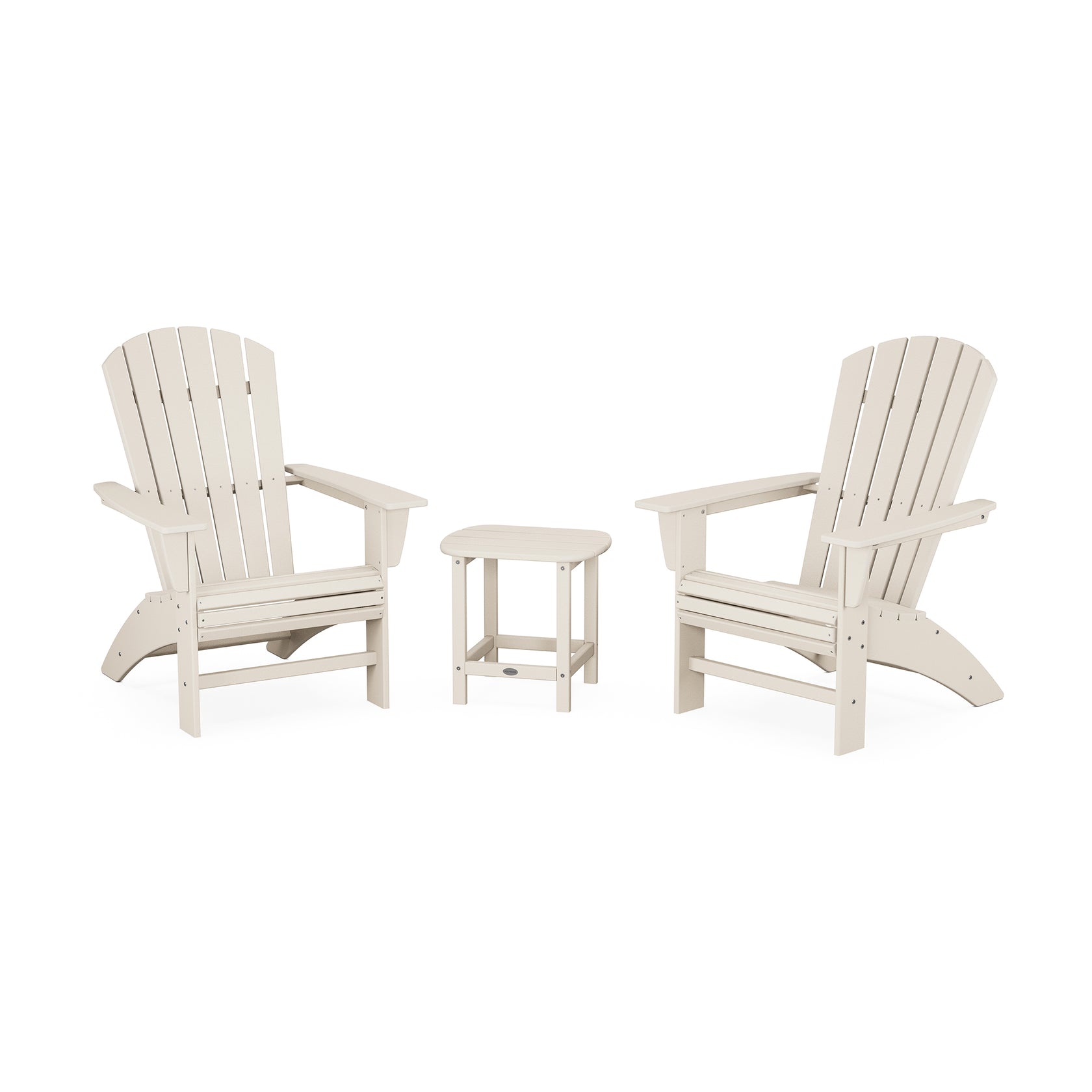 Nautical 3-Piece Curveback Adirondack Set by POLYWOOD | Vermont Woods ...