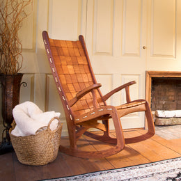 Quilted Vermont Cherry Rocking Chair – Solid Wood – Vermont Woods Studios