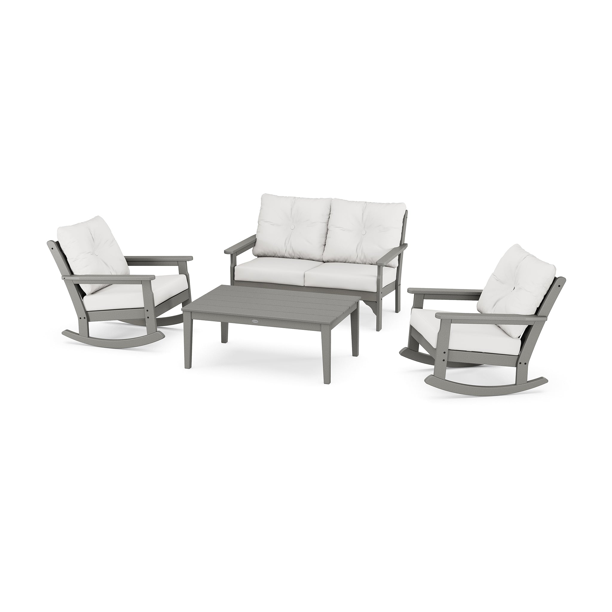 Vineyard 4-Piece Deep Seating Rocking Chair Set by POLYWOOD | Vermont ...