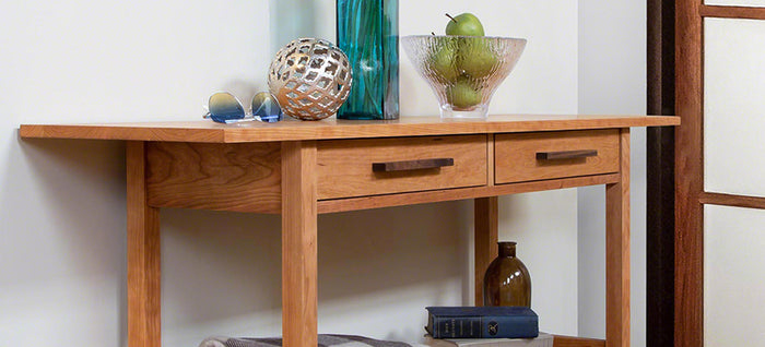 Handcrafted Wood Sofa & Console Tables - Vermont Woods Studios